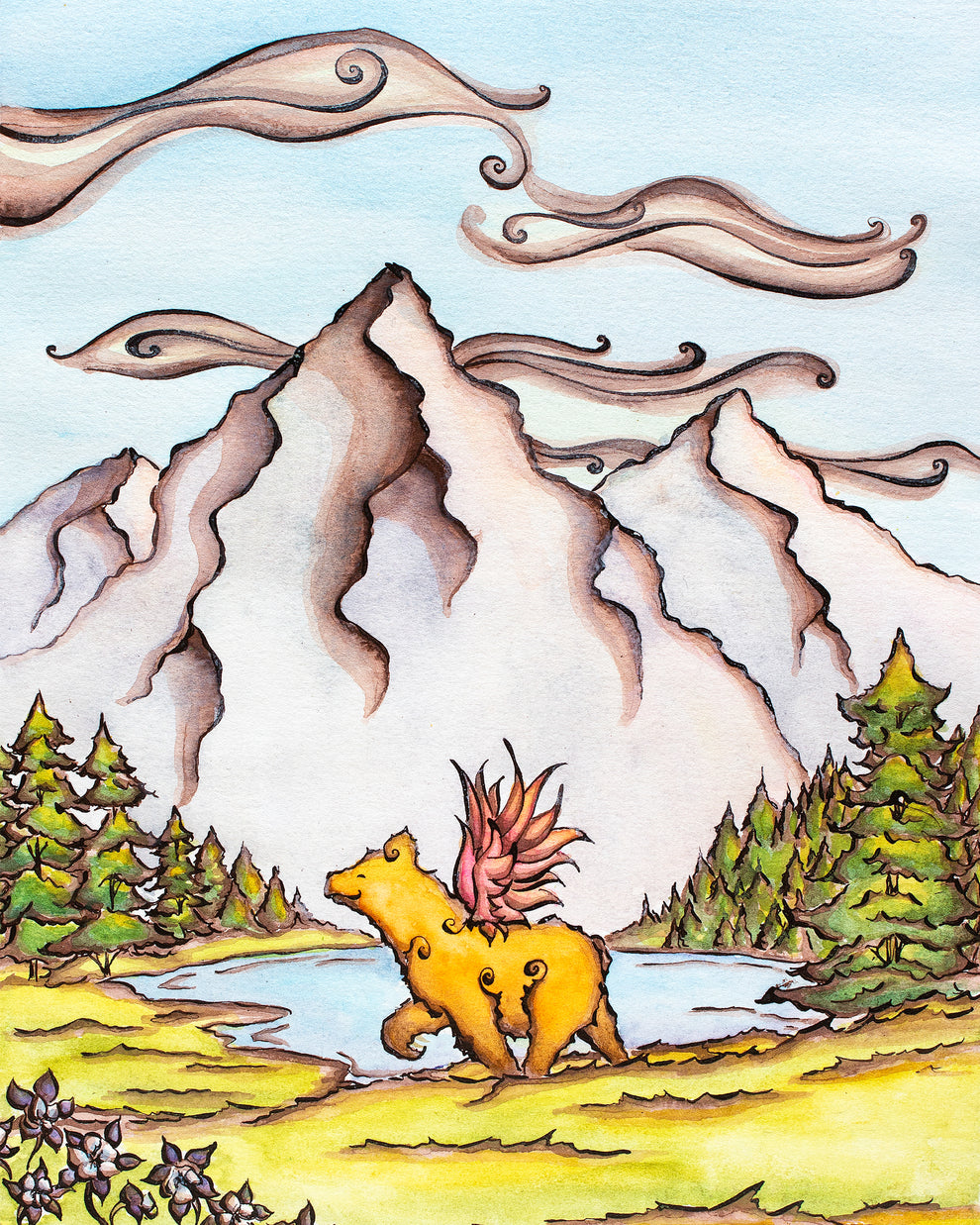 "Feels Like Flying" Original Illustration – oakring